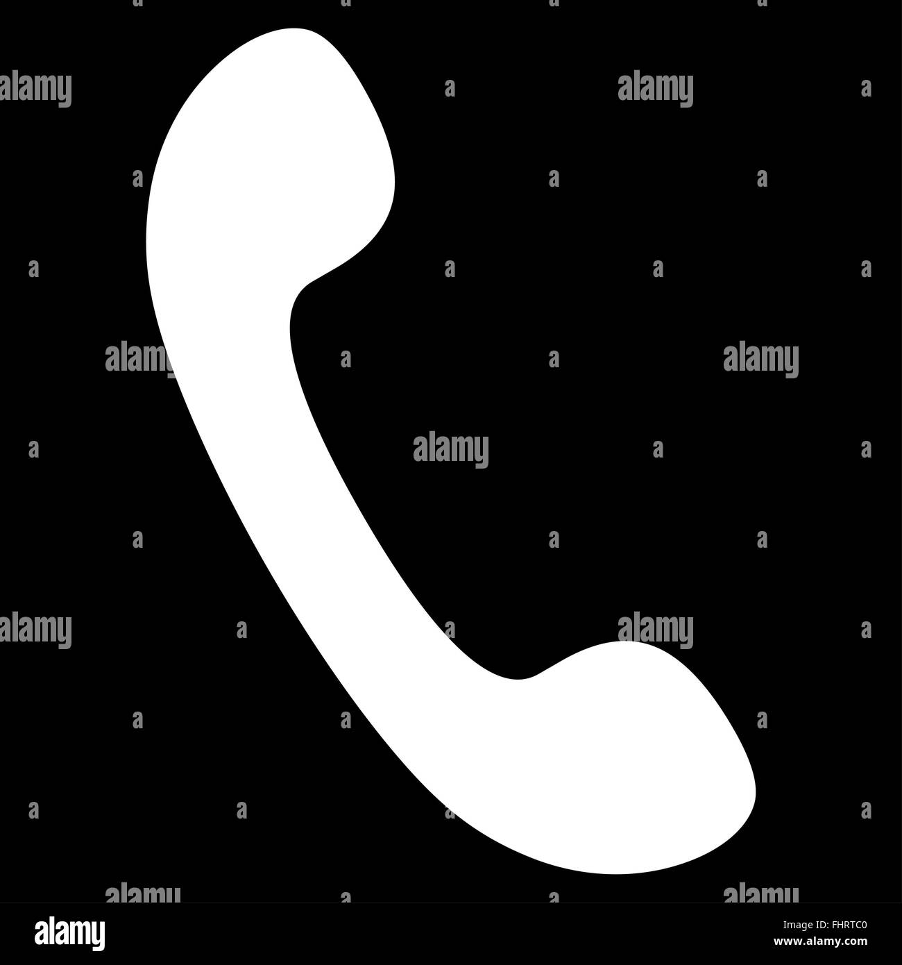 Phone flat white color icon Stock Photo - Alamy