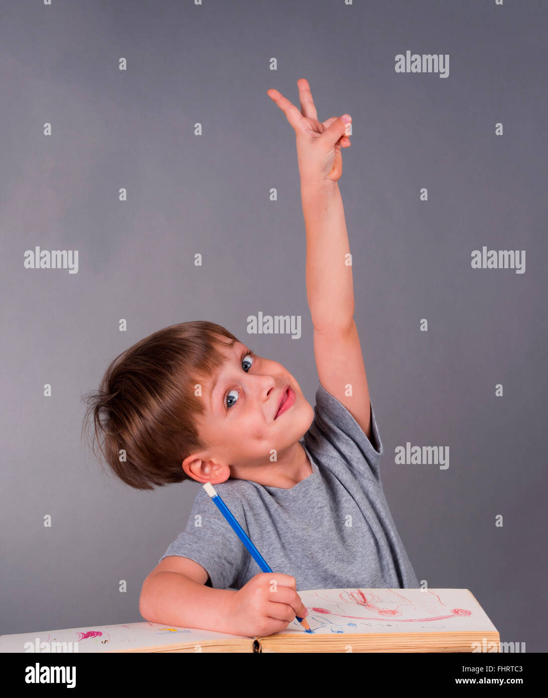 hardworking pupil, education concept Stock Photo - Alamy