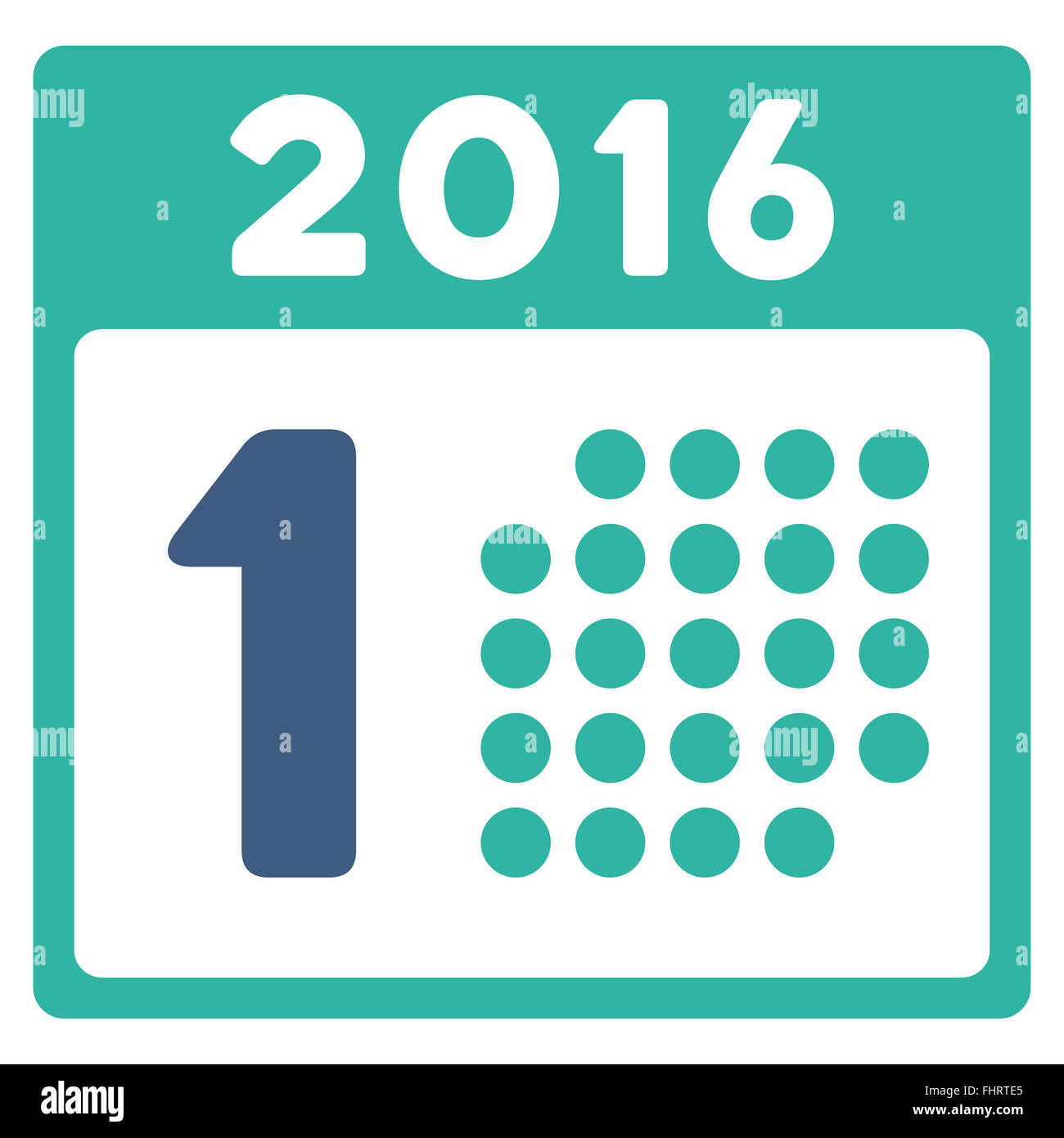 First 2016 Day Icon Stock Photo - Alamy