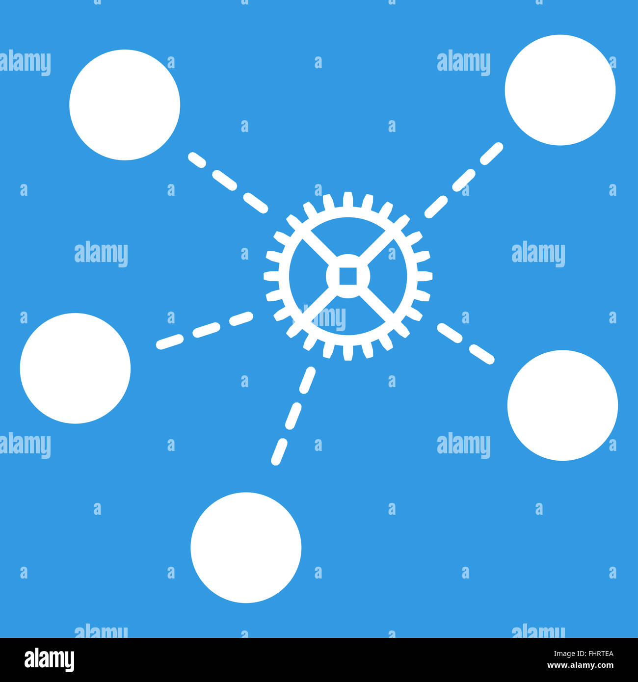 Gear Links Icon Stock Photo - Alamy