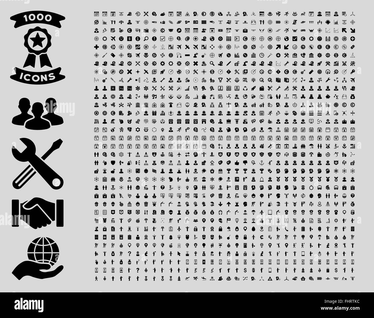 Set Of 1000 Flat Vector Icons Stock Photo - Alamy