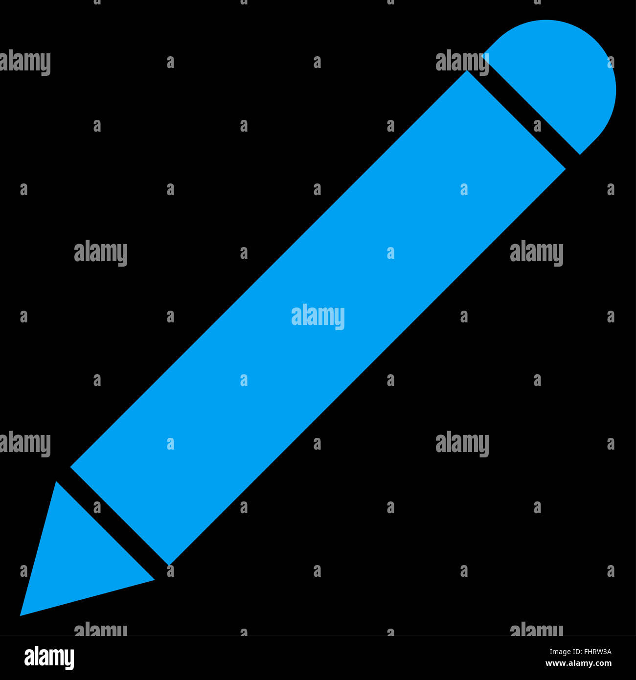 Pencil flat blue color icon Stock Photo - Alamy