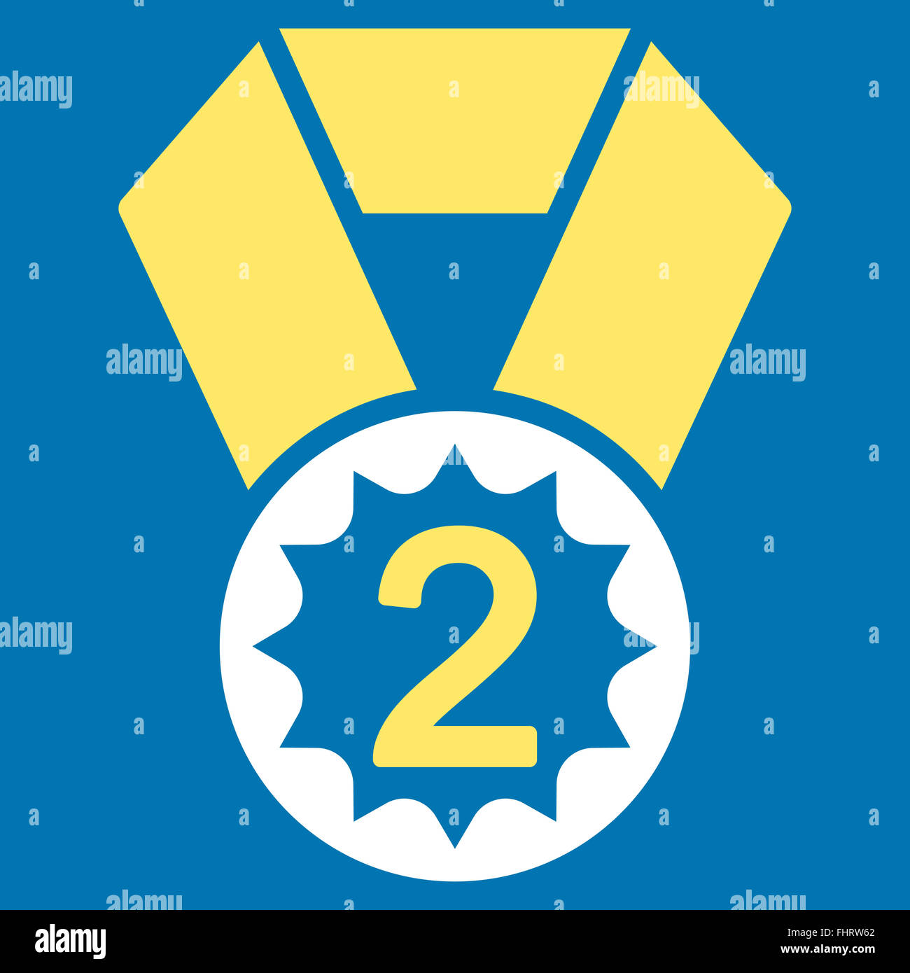 Second place icon from Competition amp; Success Bicolor Icon Set Stock ...