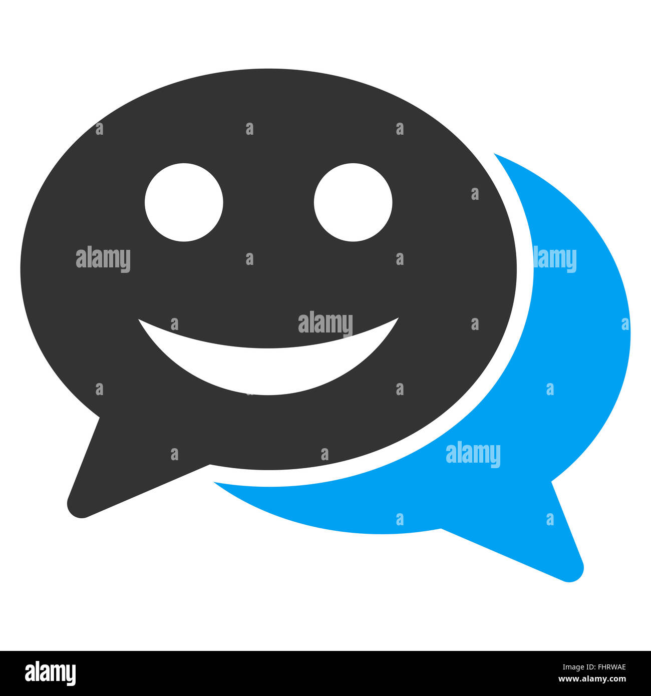 Happy Chat Icon Stock Photo - Alamy