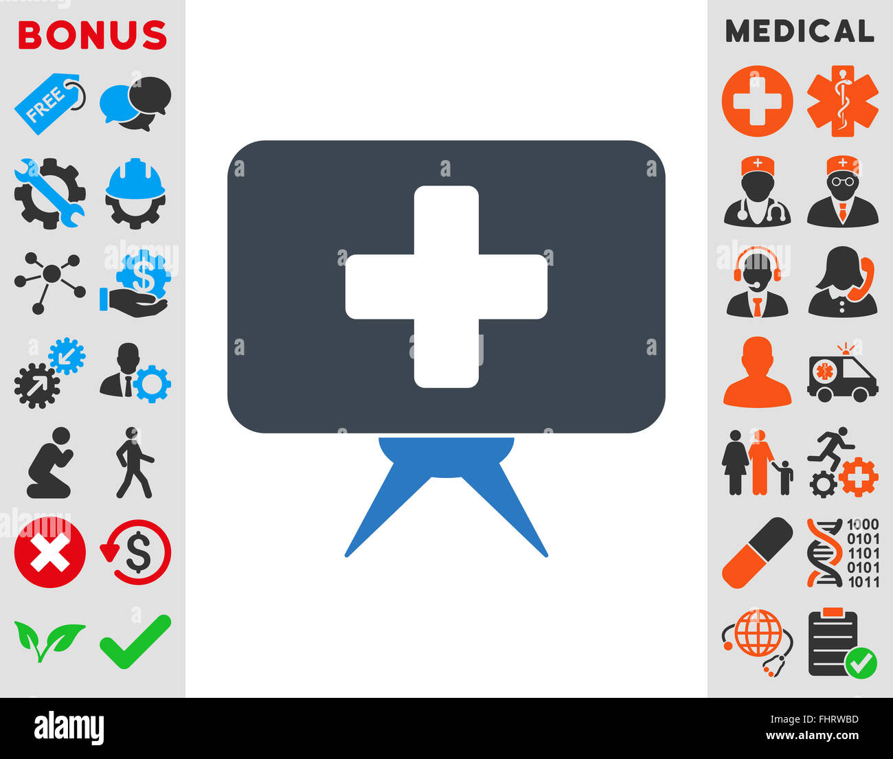 Health Care Presentation Icon Stock Photo - Alamy