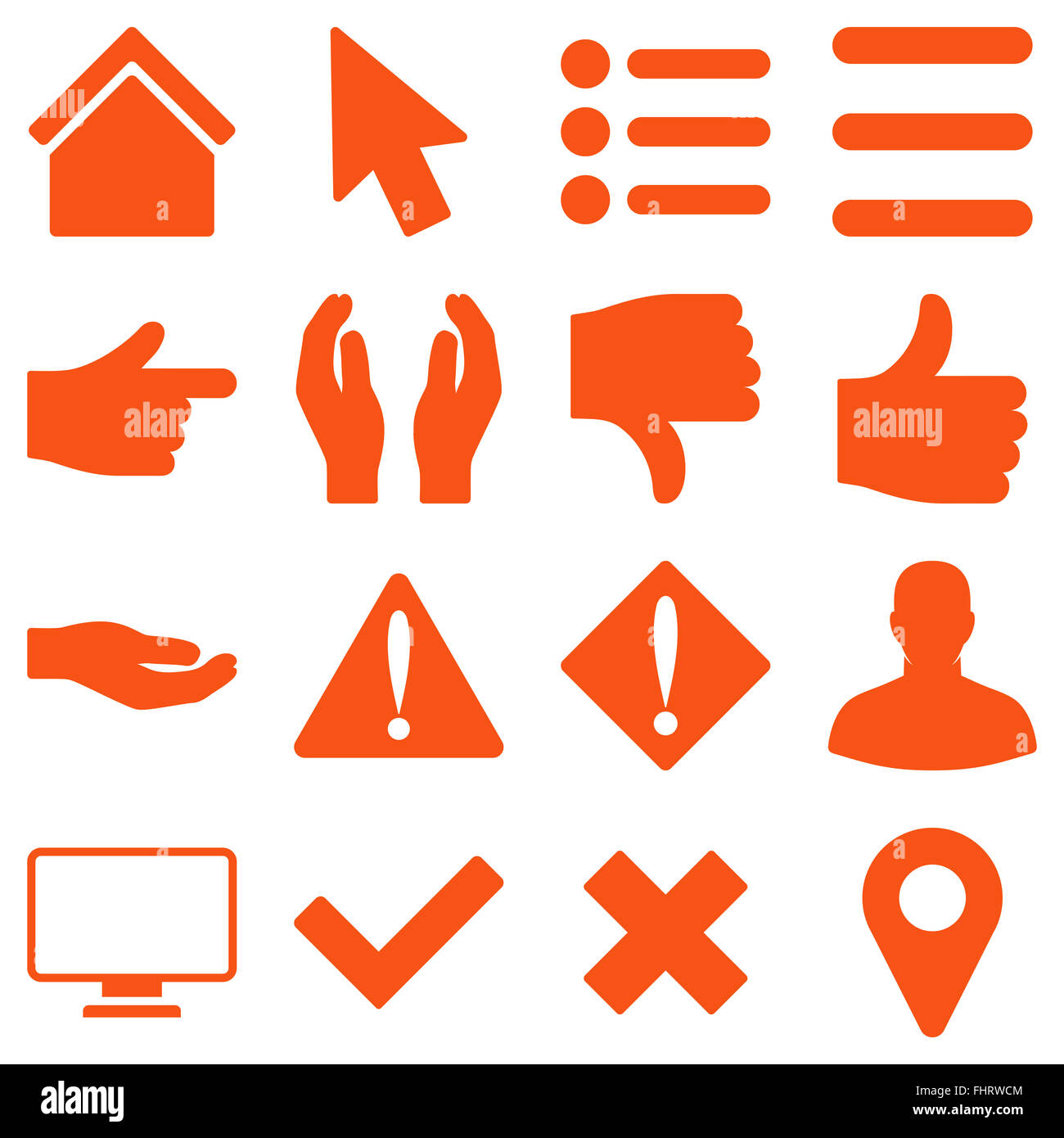 Basic gesture and sign icons Stock Photo - Alamy