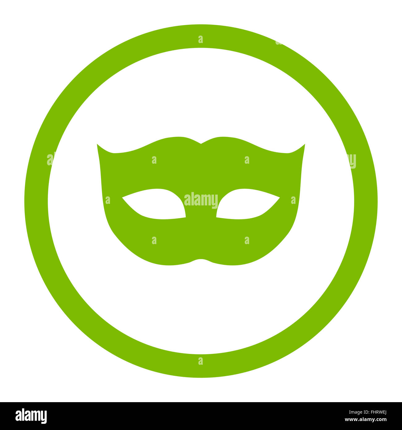 Privacy Mask flat eco green color rounded vector icon Stock Photo - Alamy