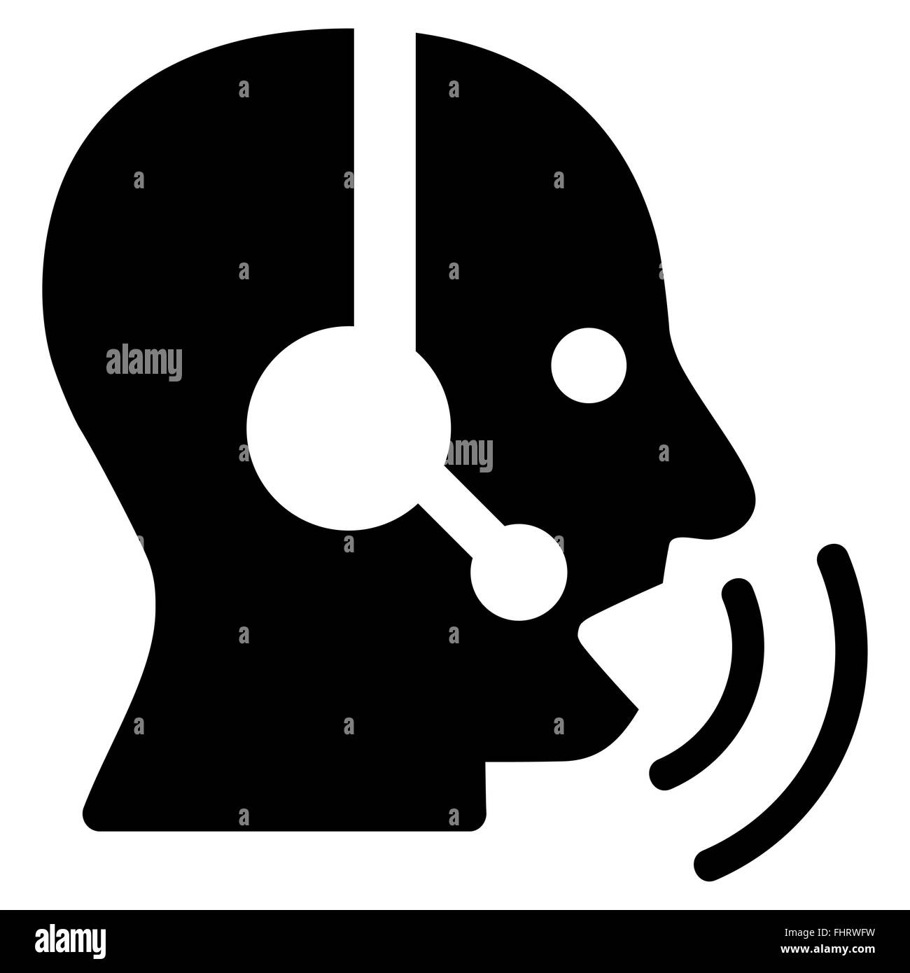 Operator Signal Flat Icon Stock Photo - Alamy