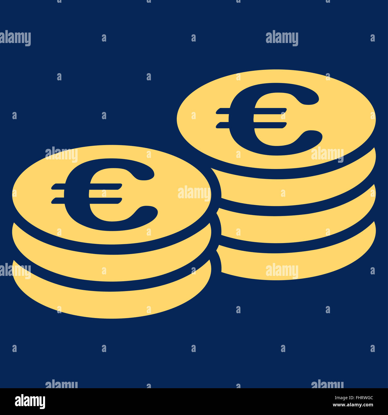 Euro Coins Icon Stock Photo - Alamy