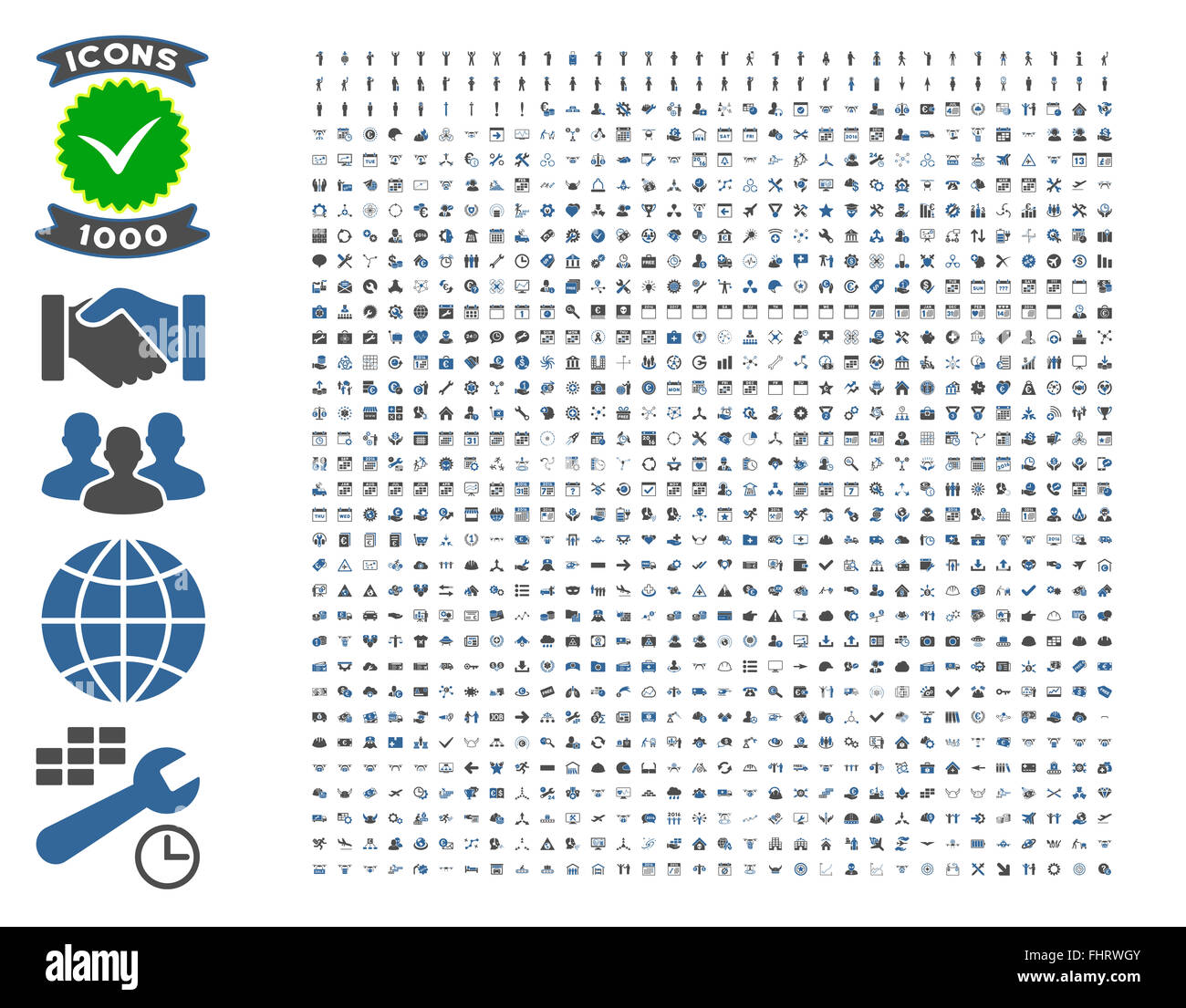 Collection Of 1000 Flat Vector Icons Stock Photo - Alamy