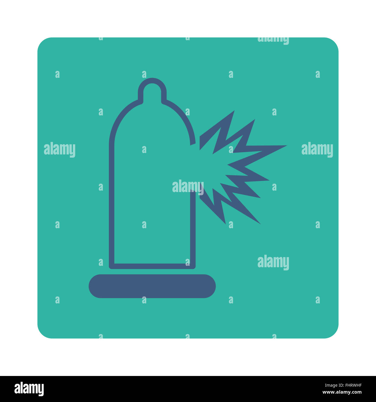 Protection Damage Rounded Square Button Stock Photo - Alamy