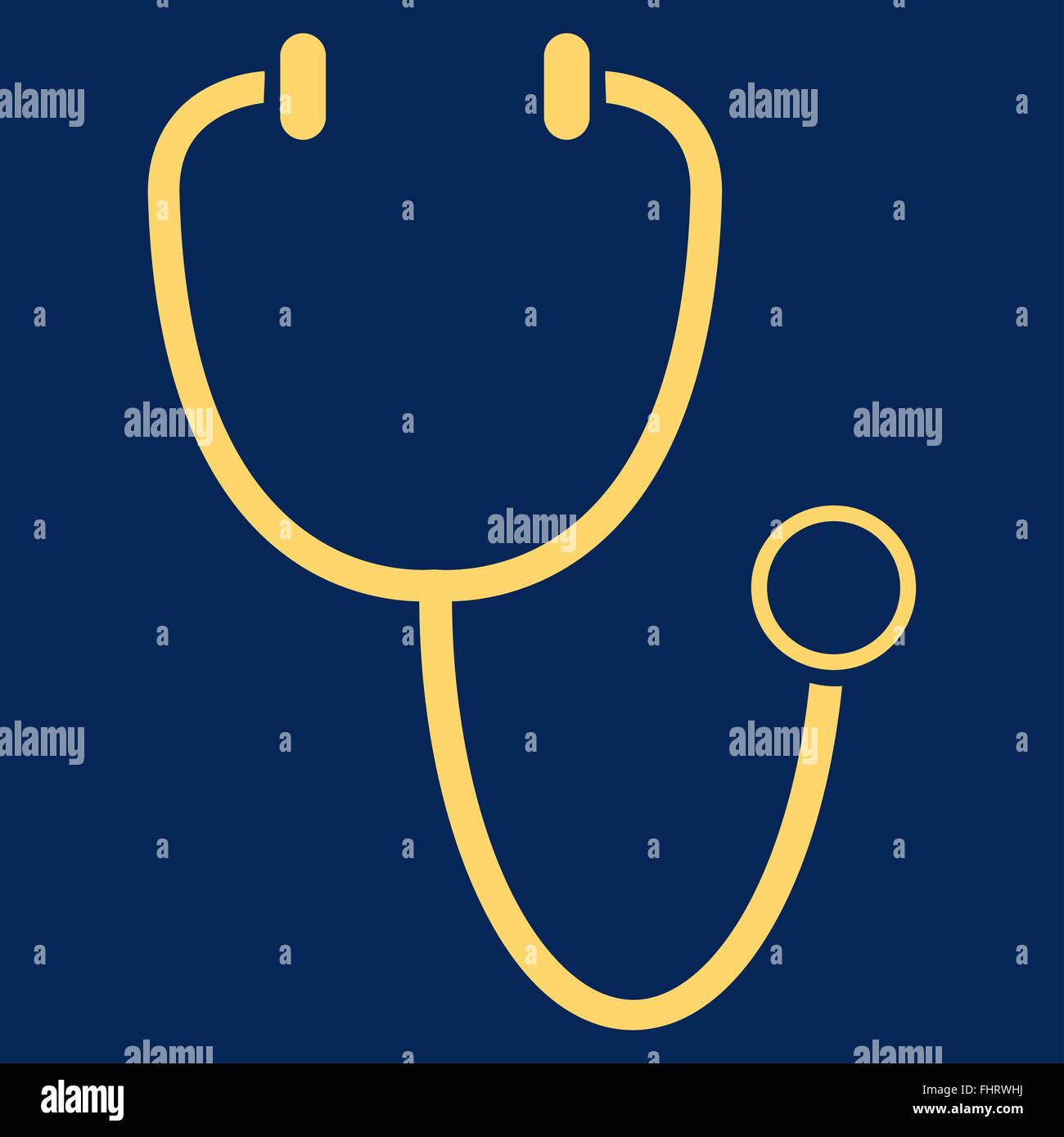 Stethoscope Flat Icon Stock Photo - Alamy