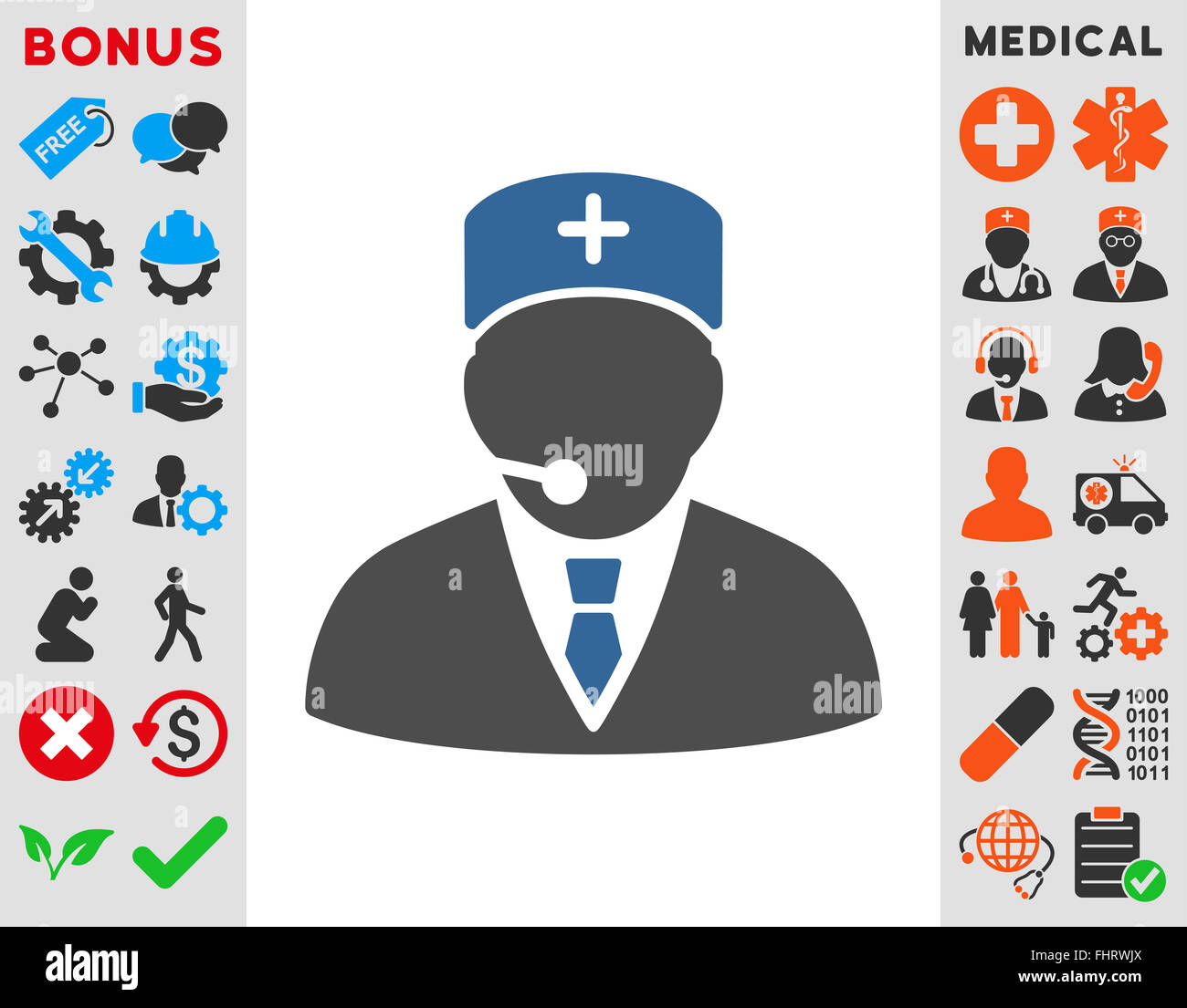 Medical Manager Icon Stock Photo - Alamy
