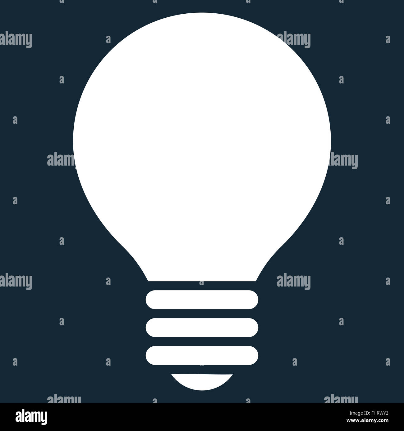 Electric Bulb flat white color icon Stock Photo - Alamy