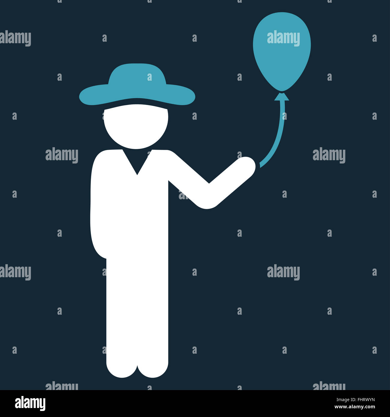 Agent With Balloon Icon Stock Photo - Alamy