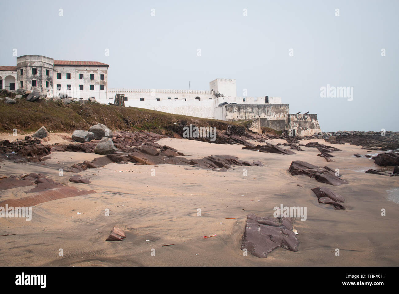 The Elmina Castle in Ghana is one of about forty "slave castles", or ...