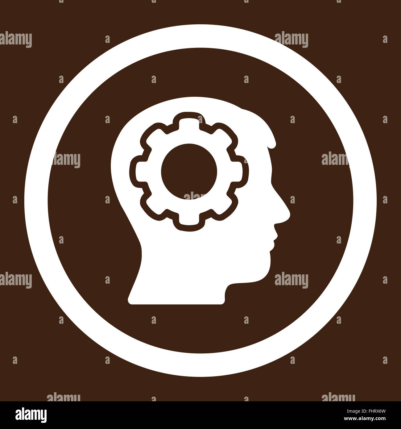 Human Mind Rounded Vector Icon Stock Photo - Alamy