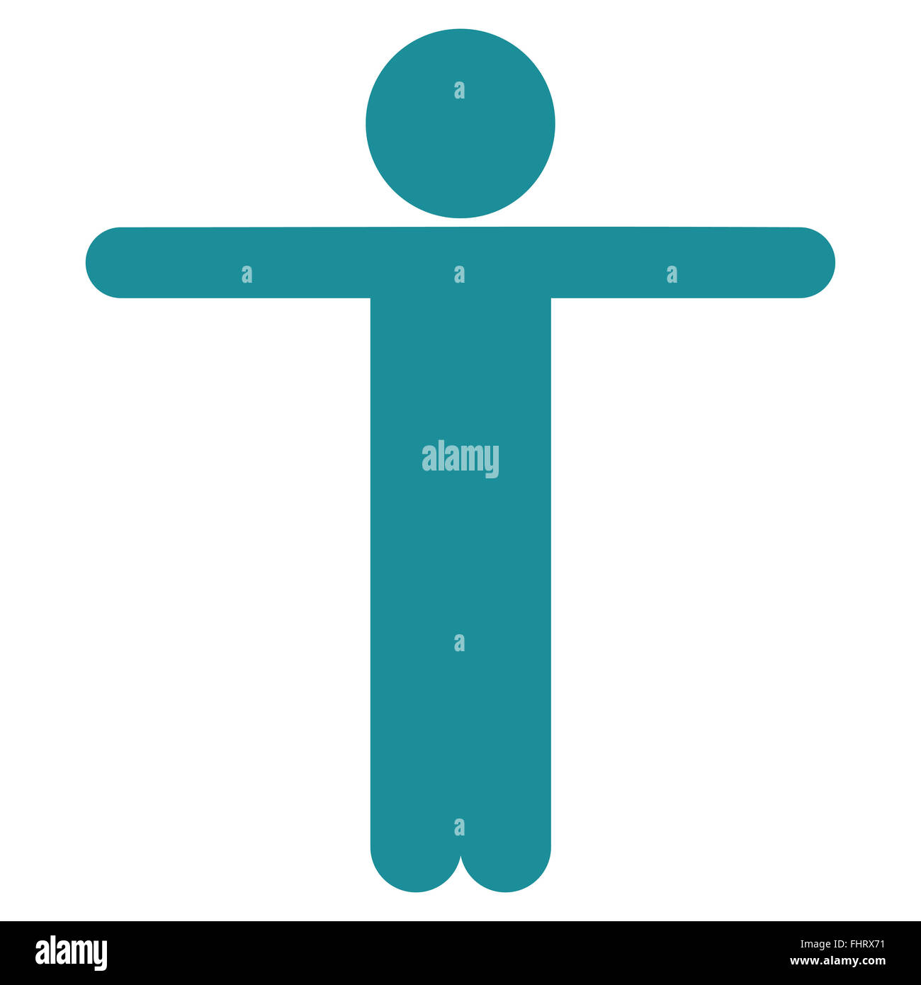 Man Silhouette Scarescrow Icon Stock Photo - Alamy