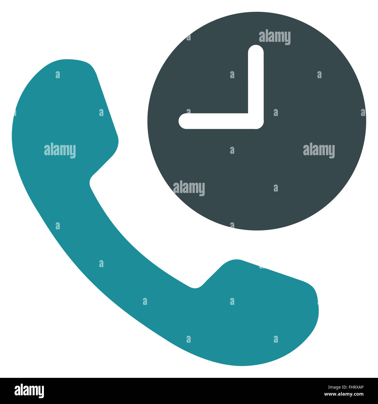 Phone Time Icon Stock Photo - Alamy