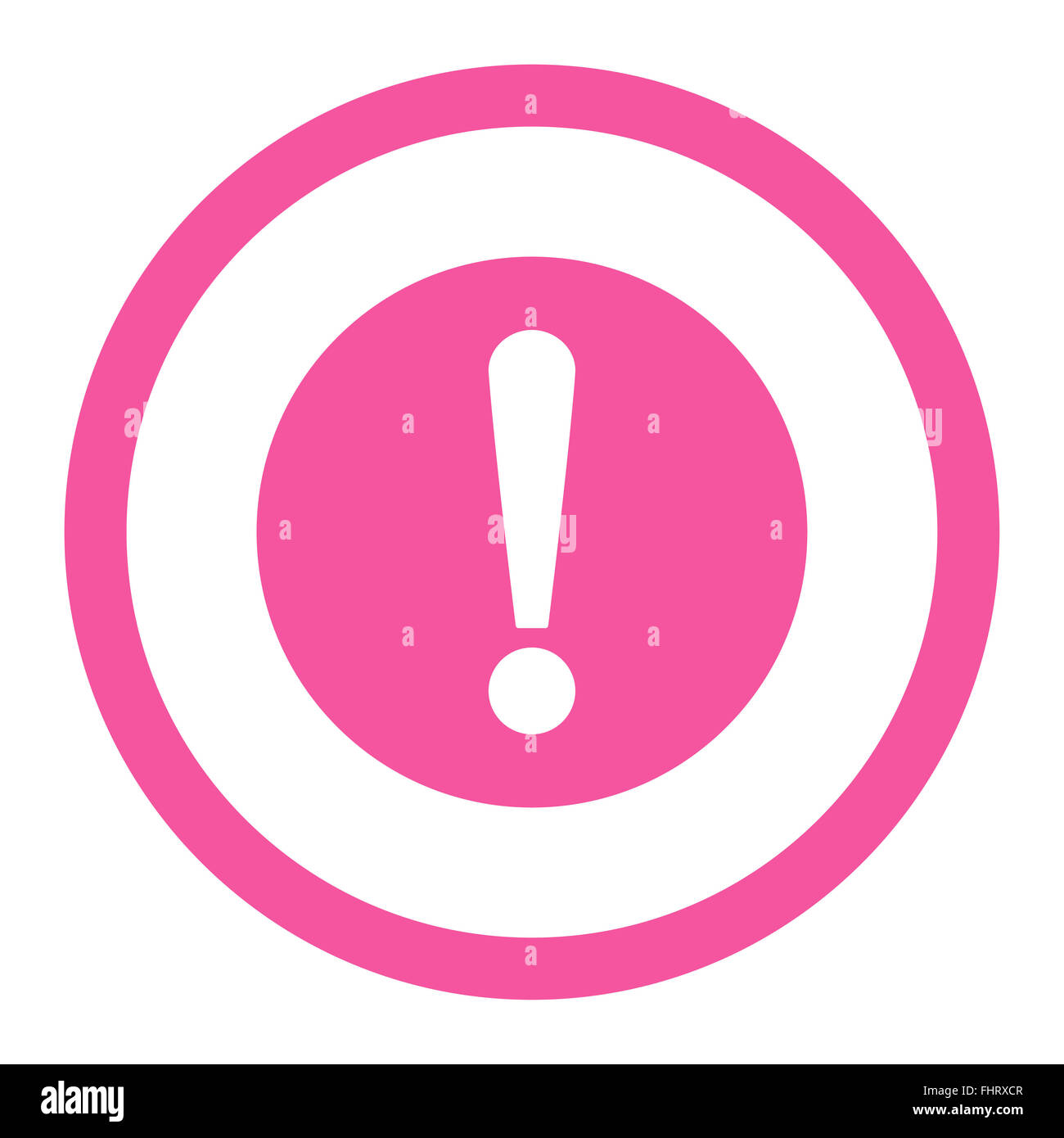 Problem flat pink color rounded raster icon Stock Photo - Alamy