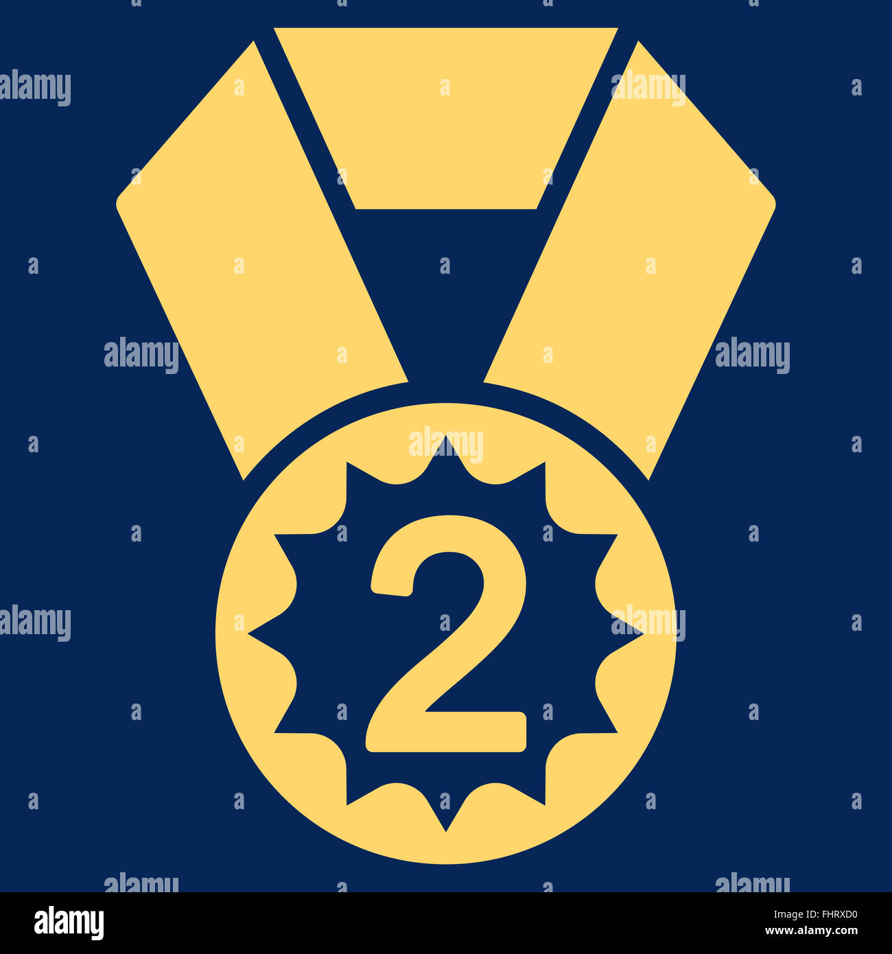 Second place icon from Competition amp; Success Bicolor Icon Set Stock ...