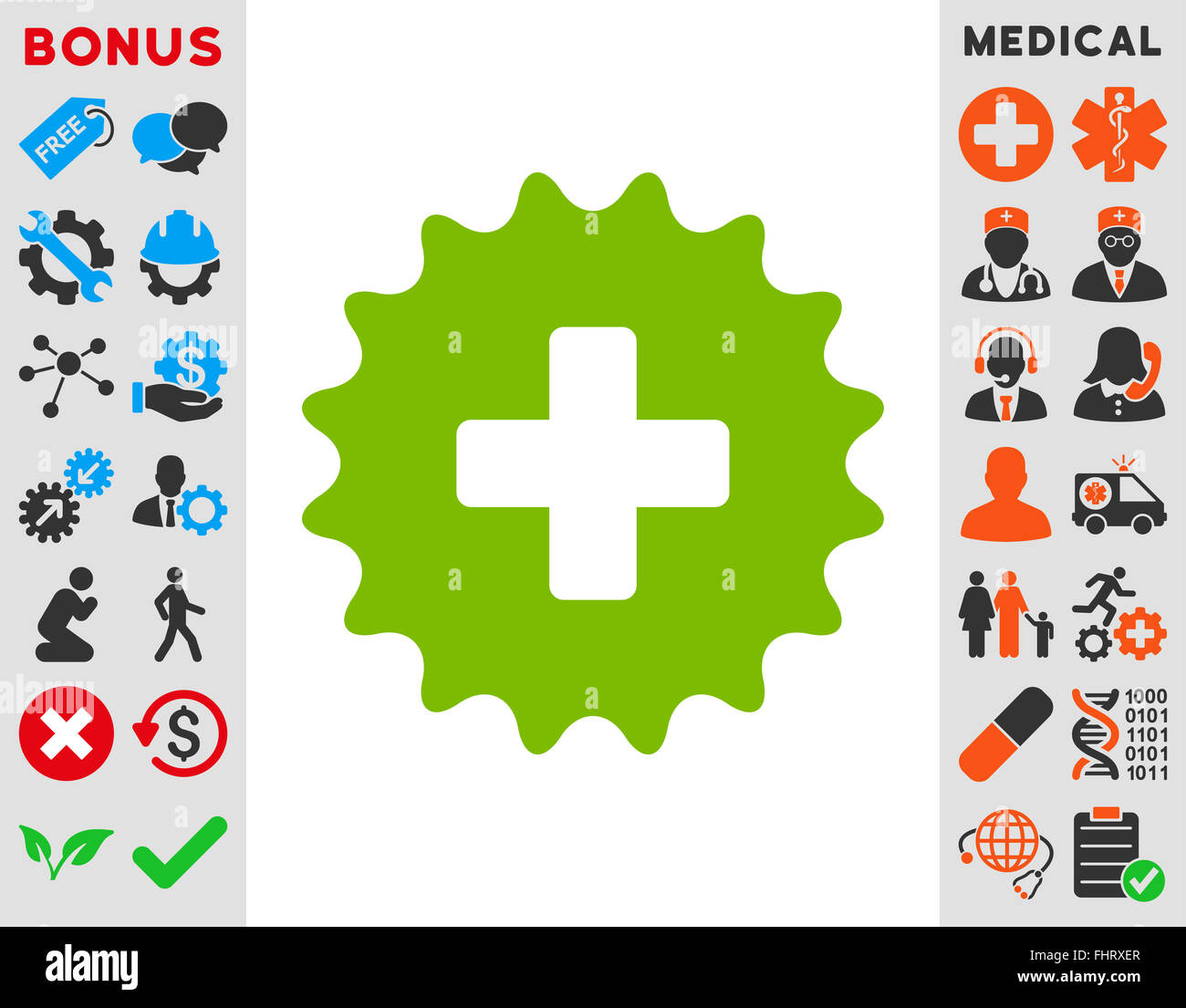 Plus Stamp Icon Stock Photo - Alamy