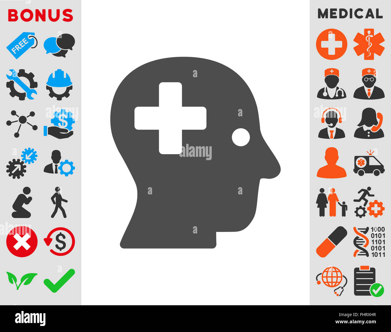 Plus Head Icon Stock Photo - Alamy