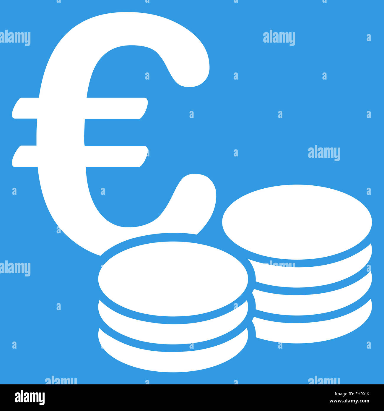 Euro Coin Stacks Icon Stock Photo - Alamy