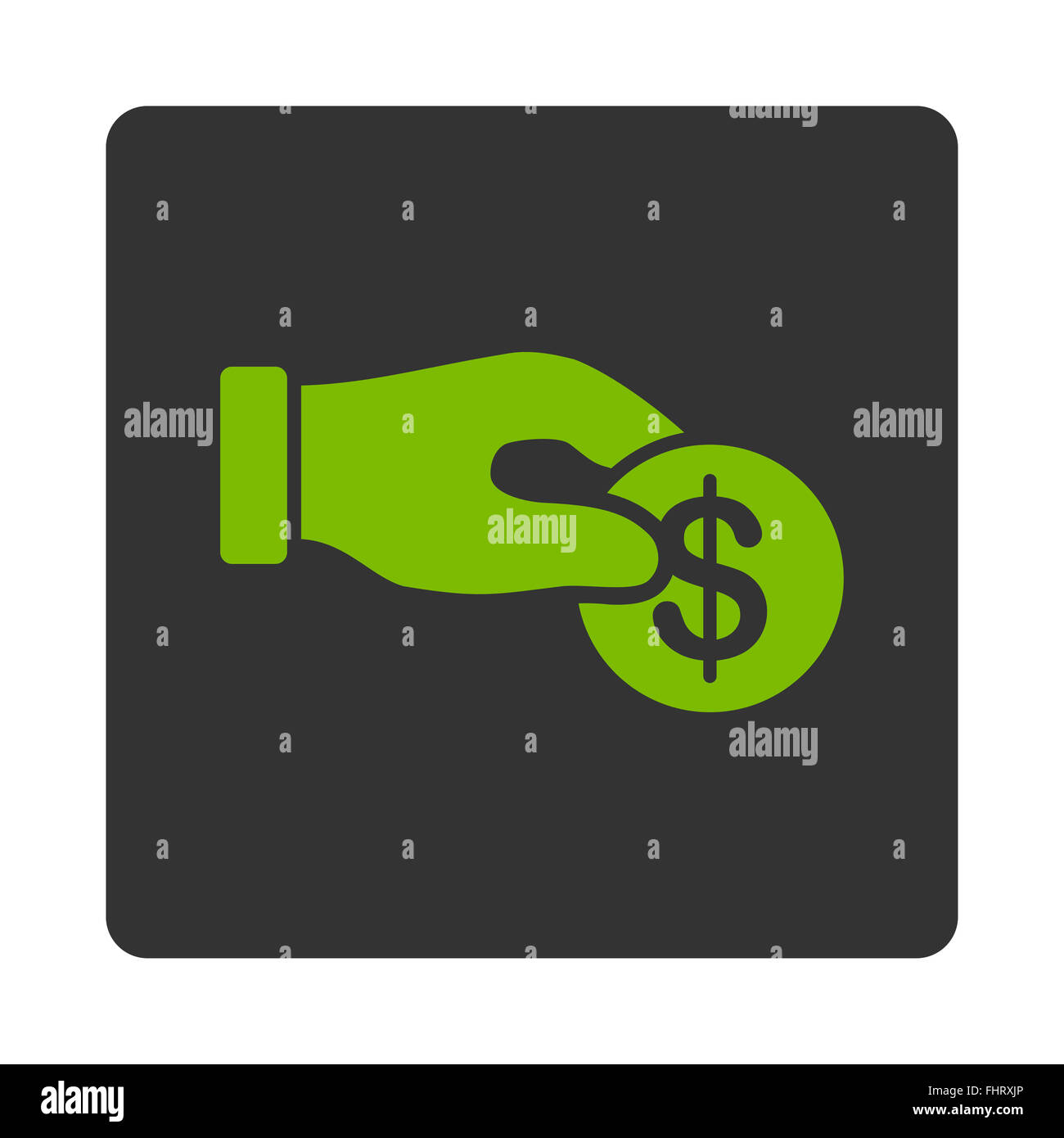 Green donation money icon isolated Cut Out Stock Images & Pictures - Alamy