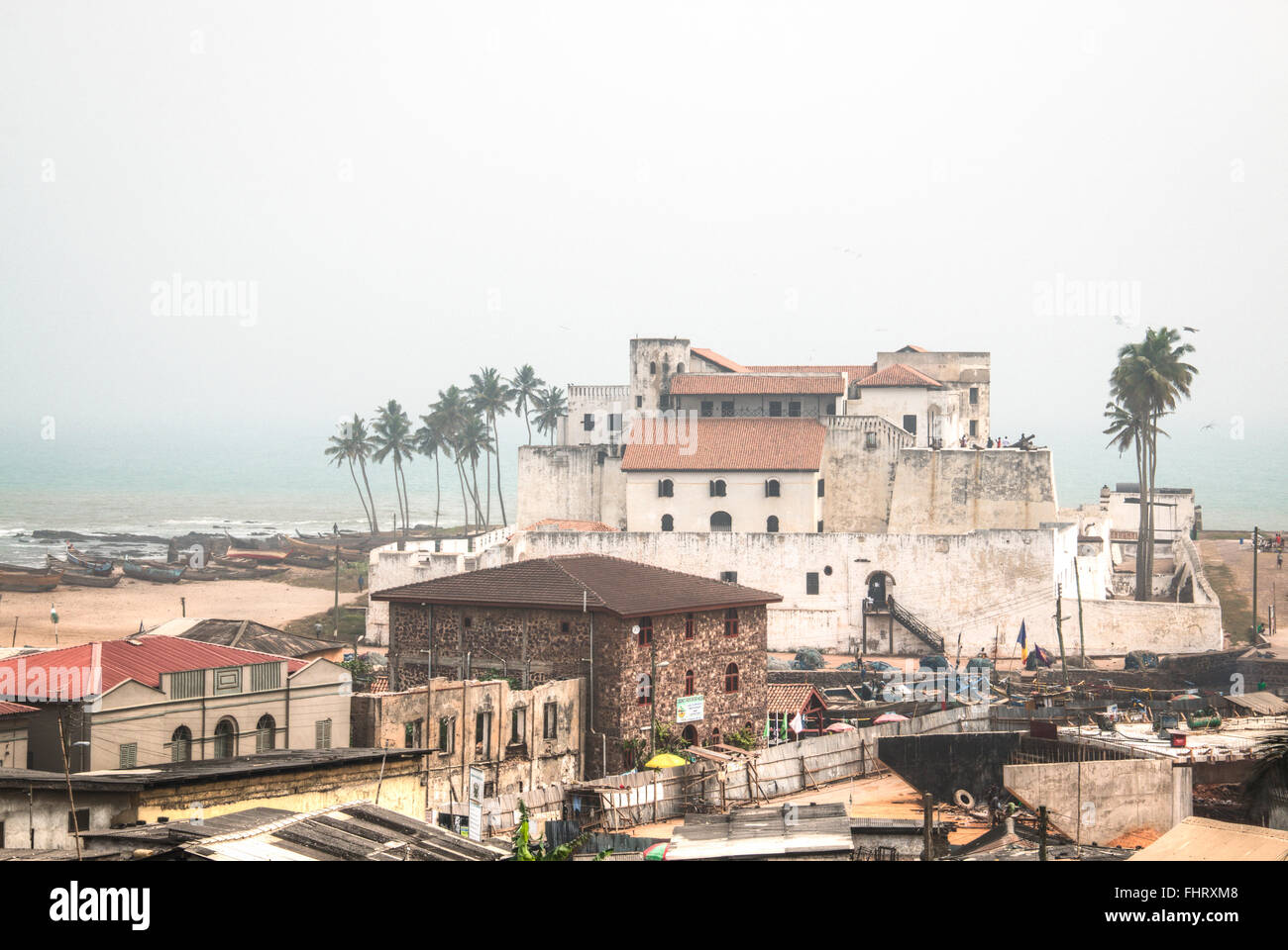 The Elmina Castle in Ghana is one of about forty "slave castles", or ...