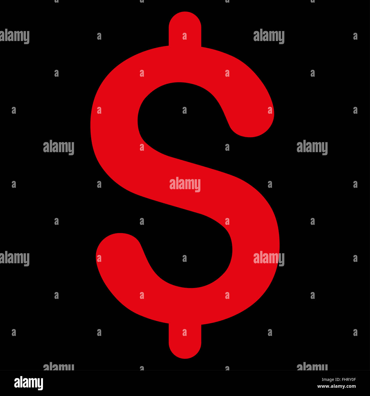 Dollar flat red color icon Stock Photo - Alamy