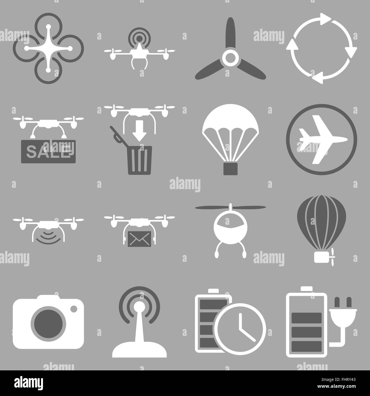 Copter tools icon set Stock Photo - Alamy