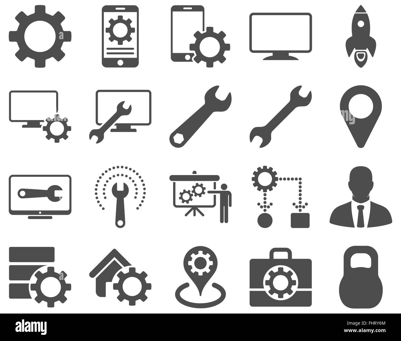 Settings and Tools Icons Stock Photo - Alamy