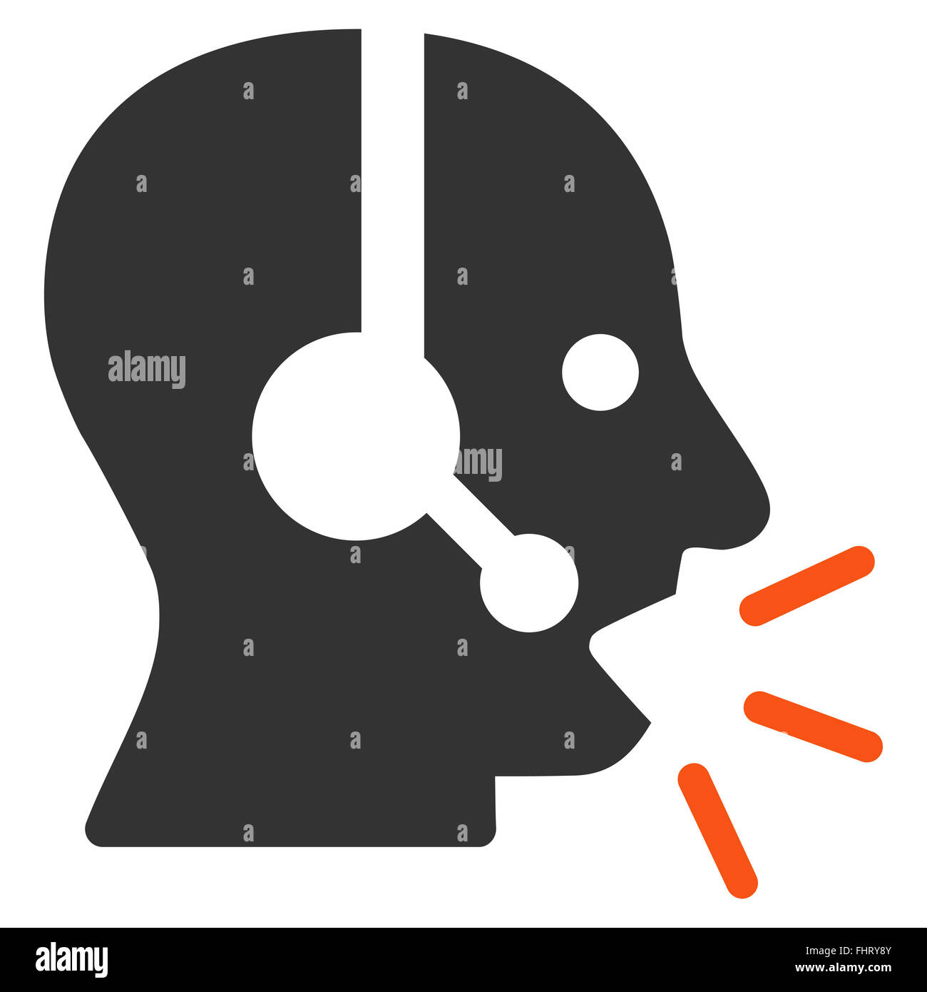 Operator Message Flat Icon Stock Photo - Alamy