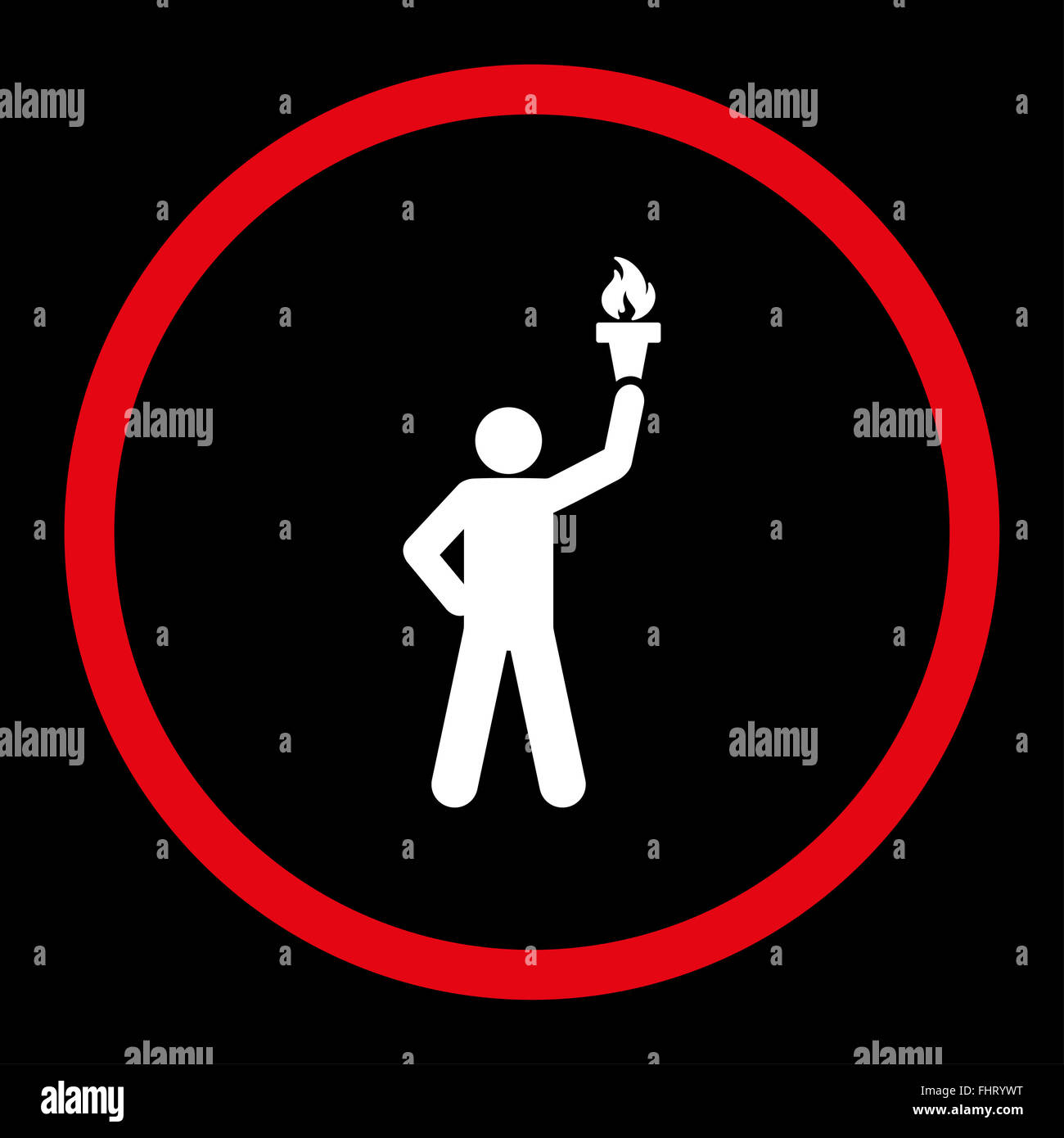 Freedom torch icon Stock Photo - Alamy