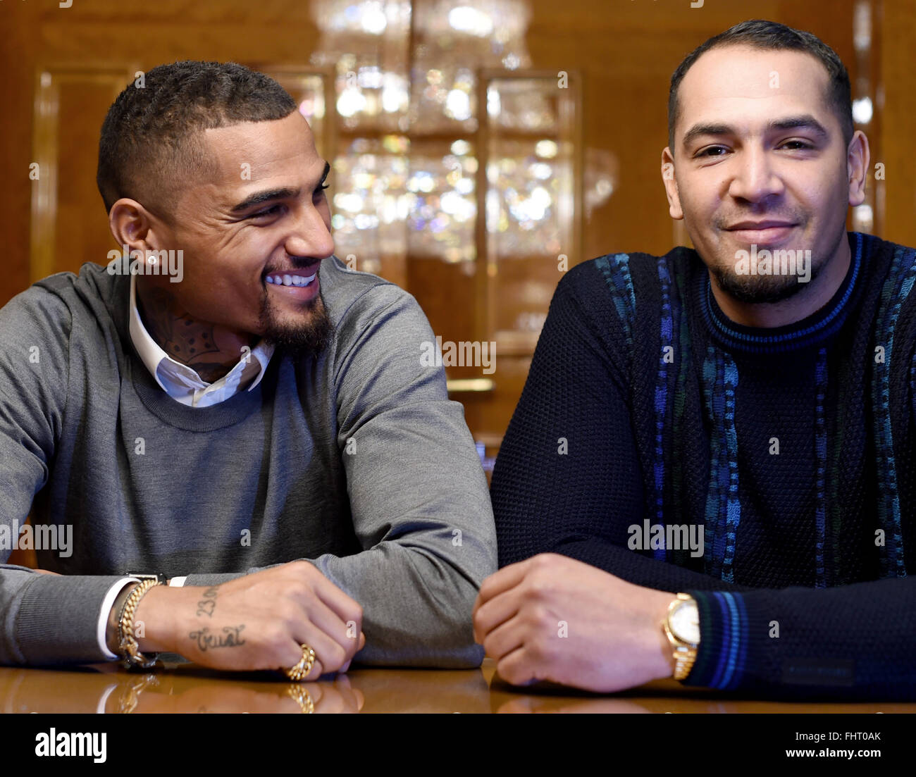 Berlin, Germany. 23rd Feb, 2016. EXCLUSIVE - Soccer player Kevin-Prince ...