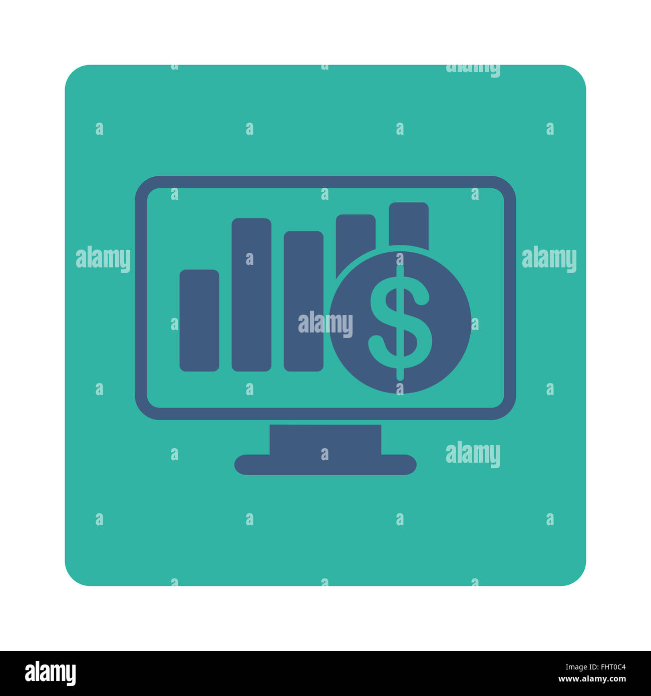 Sales Monitor Icon Stock Photo - Alamy