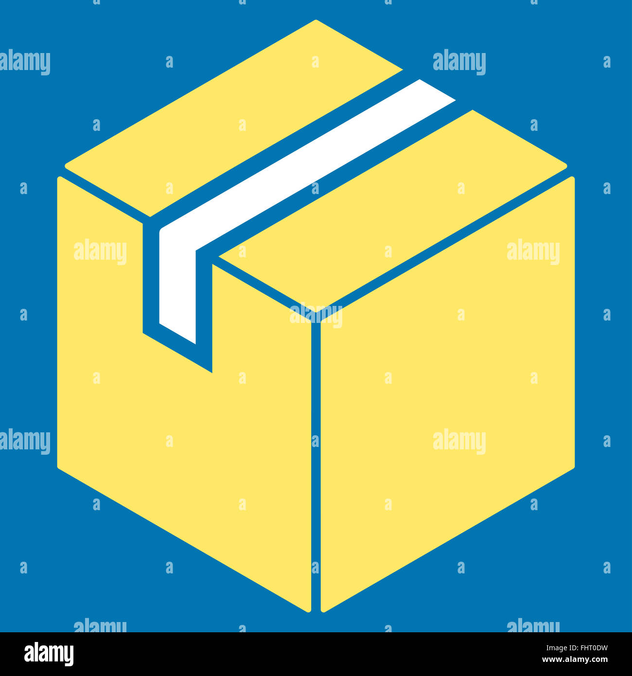 Package Flat Icon Stock Photo - Alamy