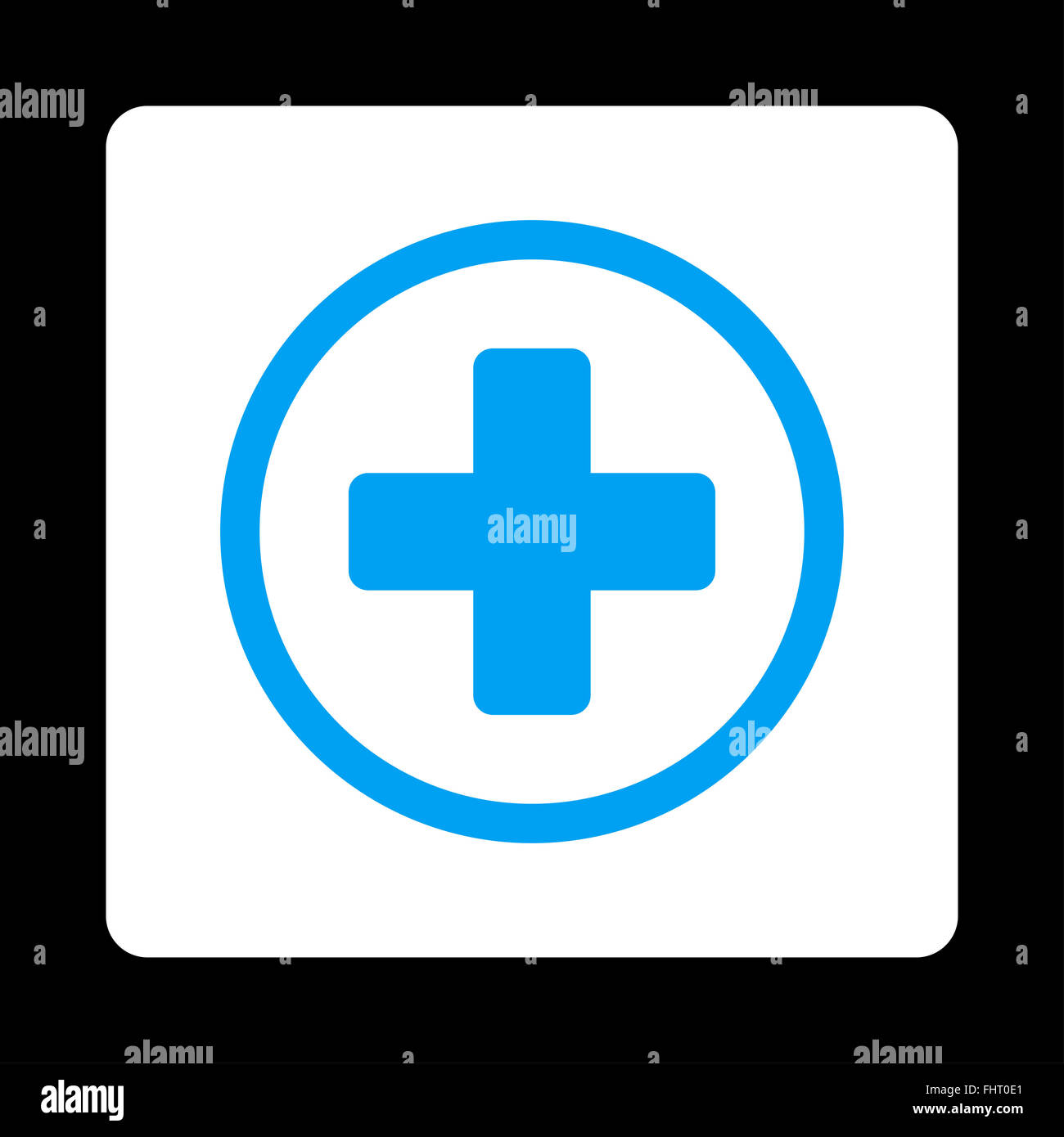 Circled Plus Flat Button Stock Photo - Alamy