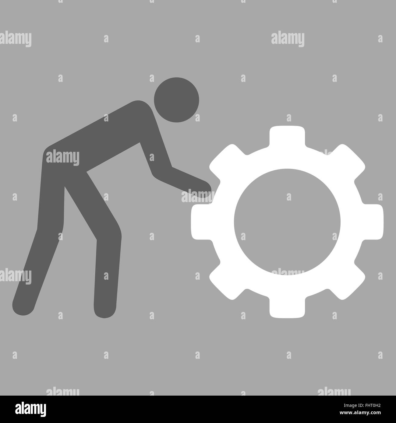 Working Person Flat Icon Stock Photo - Alamy
