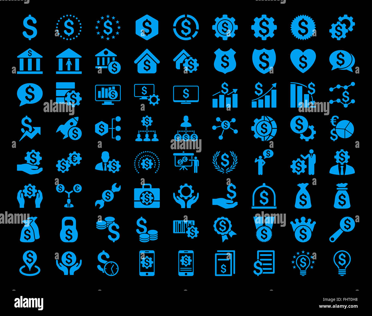 Financial tools options icon set hi-res stock photography and images ...