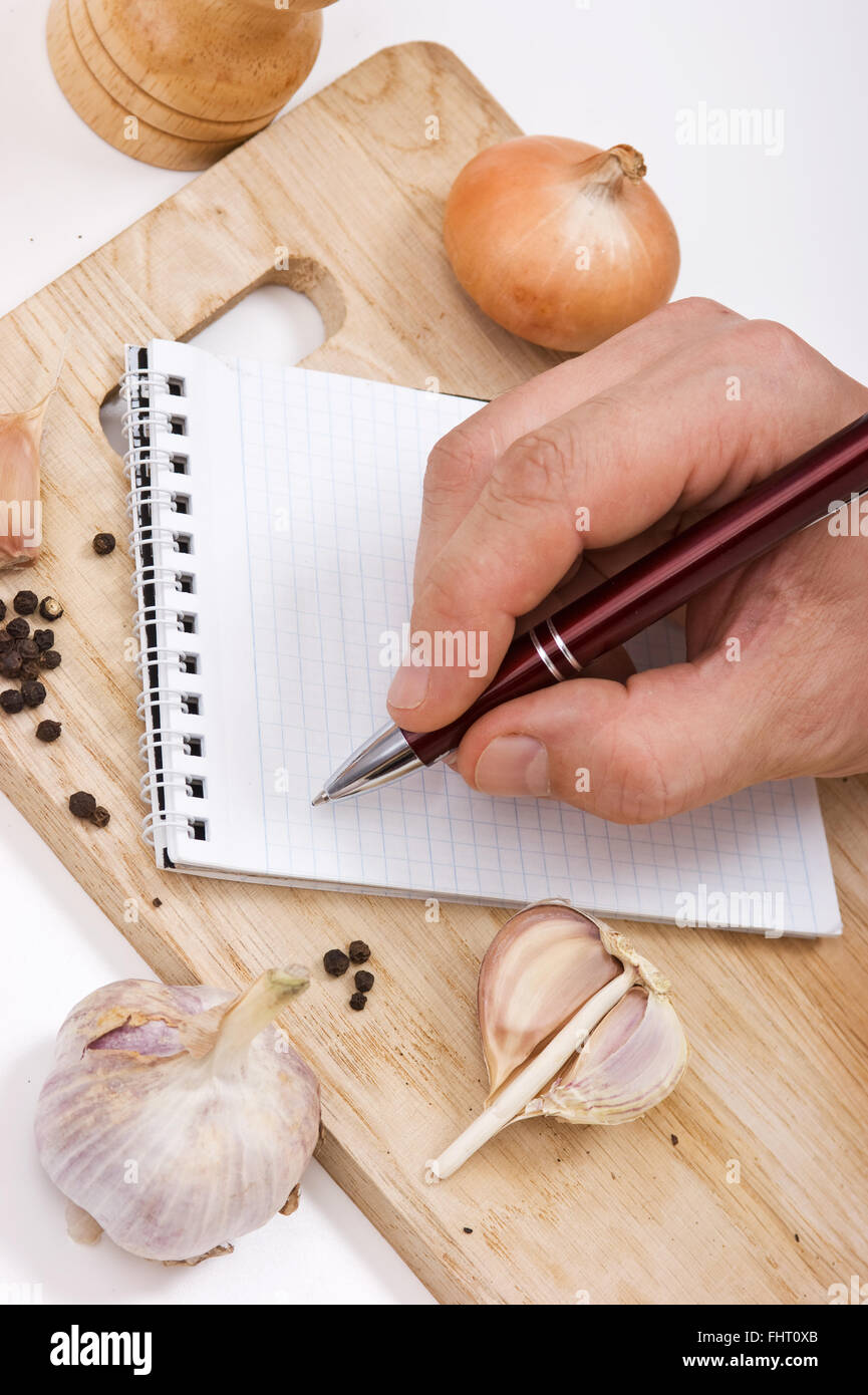 notebook for culinary recipes Stock Photo - Alamy