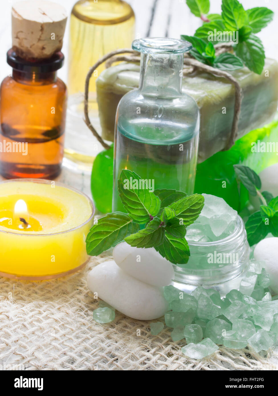 spa cosmetics arrangement Stock Photo - Alamy