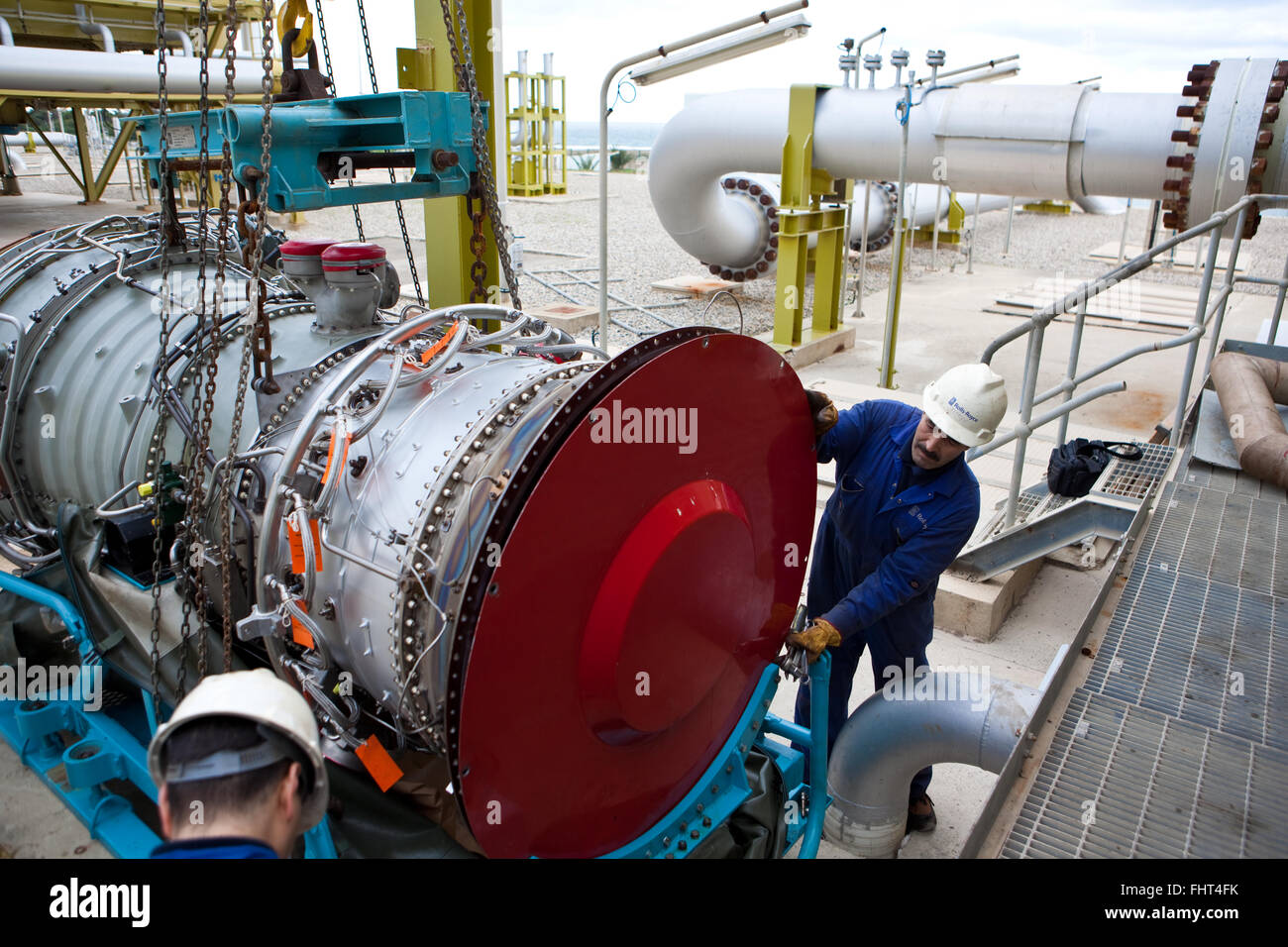 Gas generator maintenance in workshop Stock Photo - Alamy