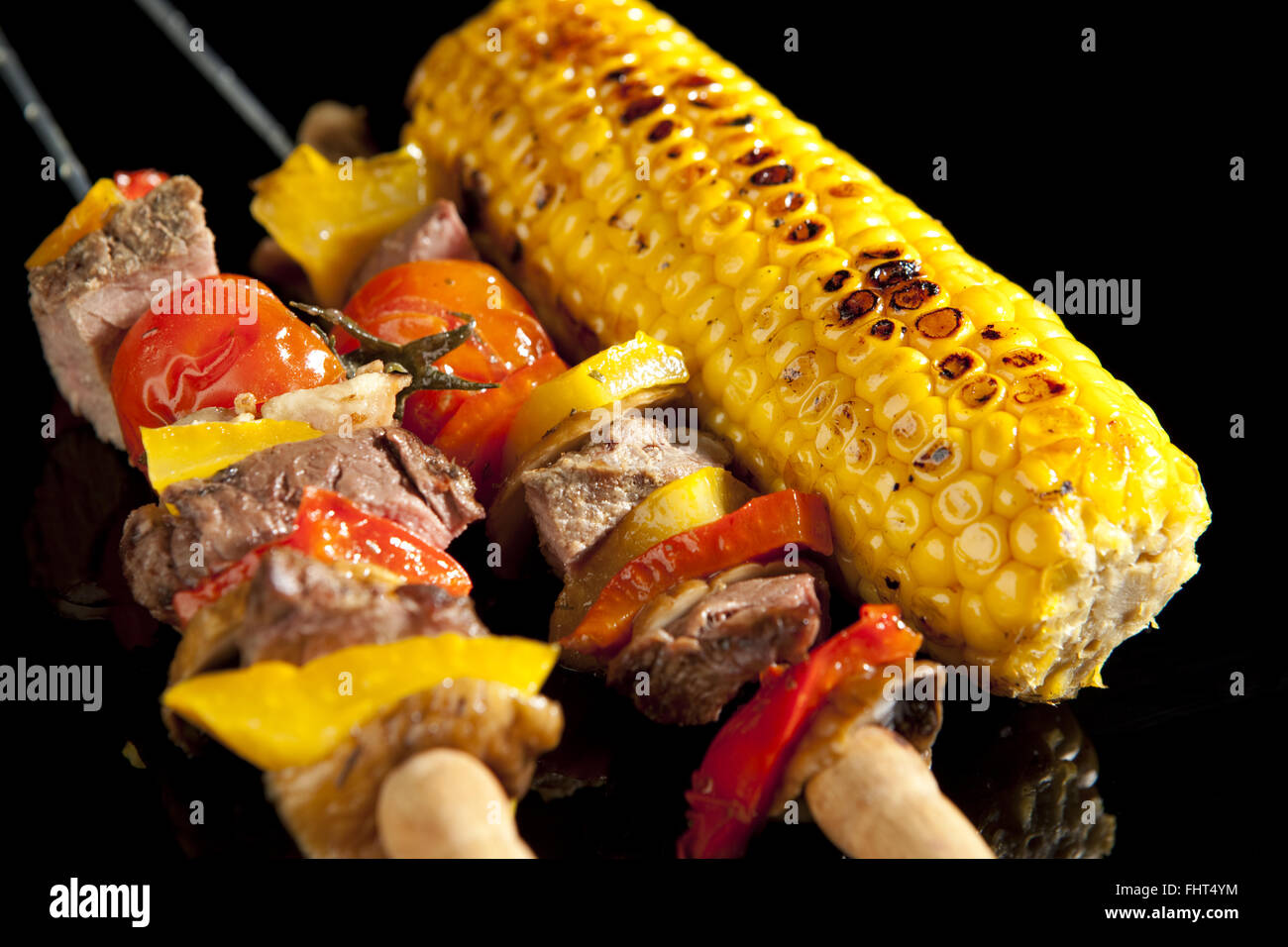 Black meat sticks hi-res stock photography and images - Alamy