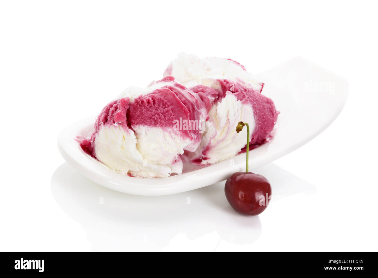 Cherry ice cream Stock Photo - Alamy