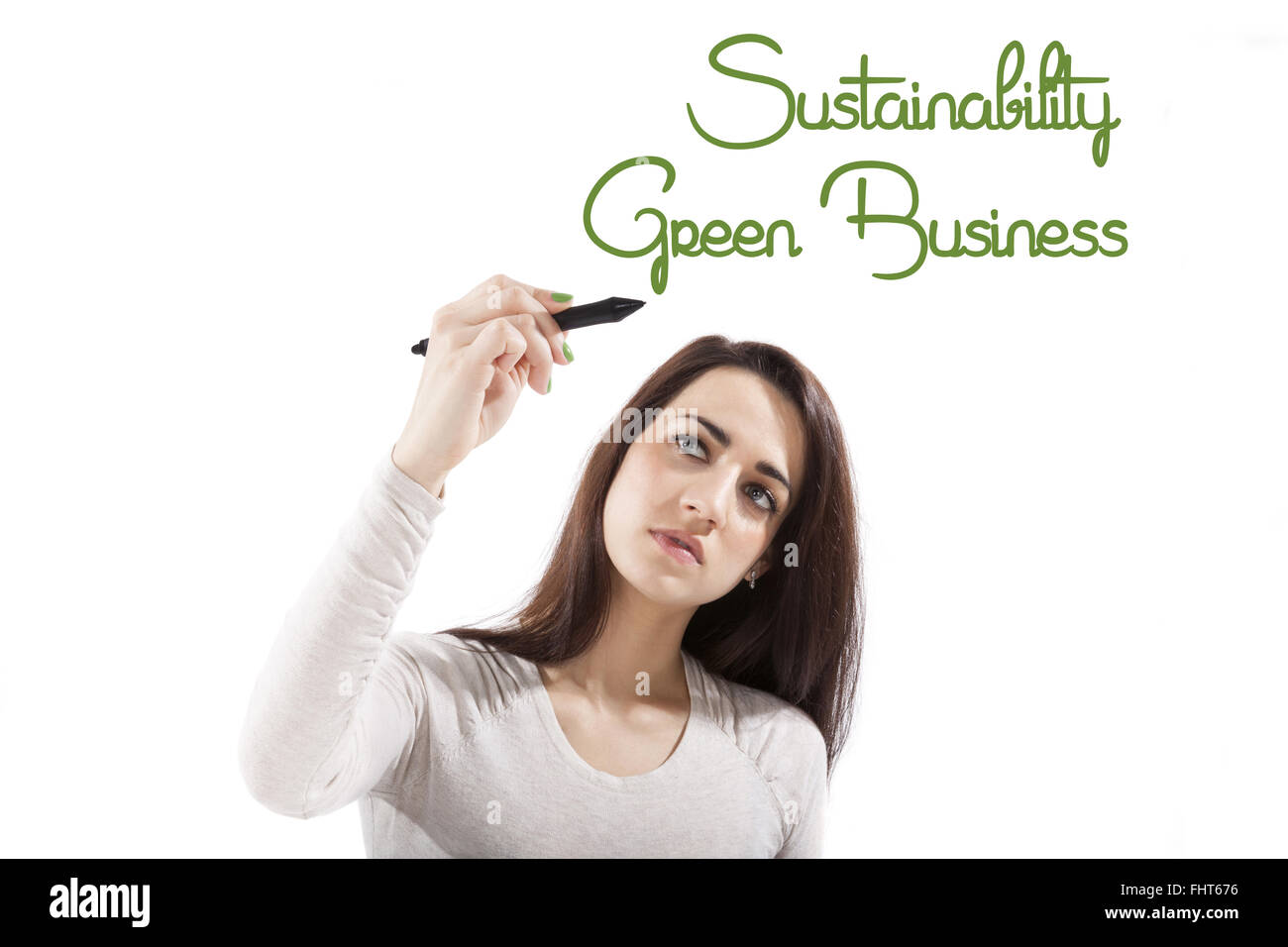 Green business manager hi-res stock photography and images - Alamy