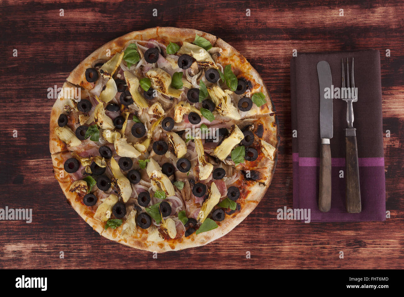 Culinary pizza eating Stock Photo - Alamy