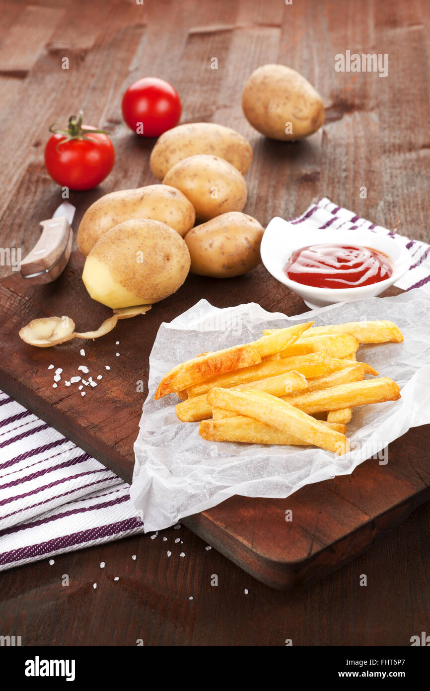 French fries background Stock Photo - Alamy