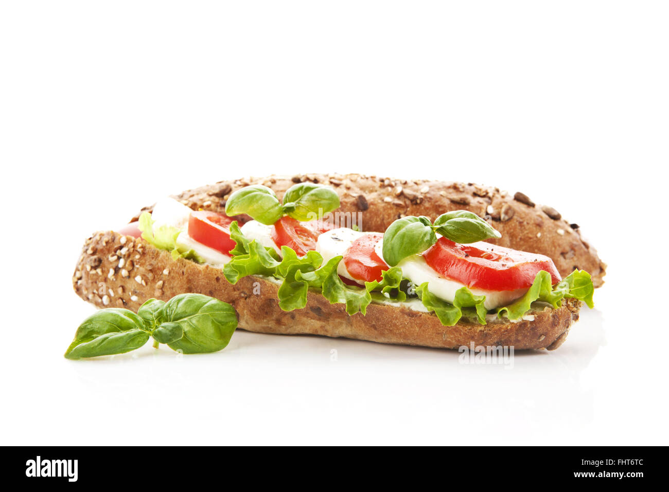 Diet sandwich vegetarian baguette Cut Out Stock Images & Pictures - Alamy
